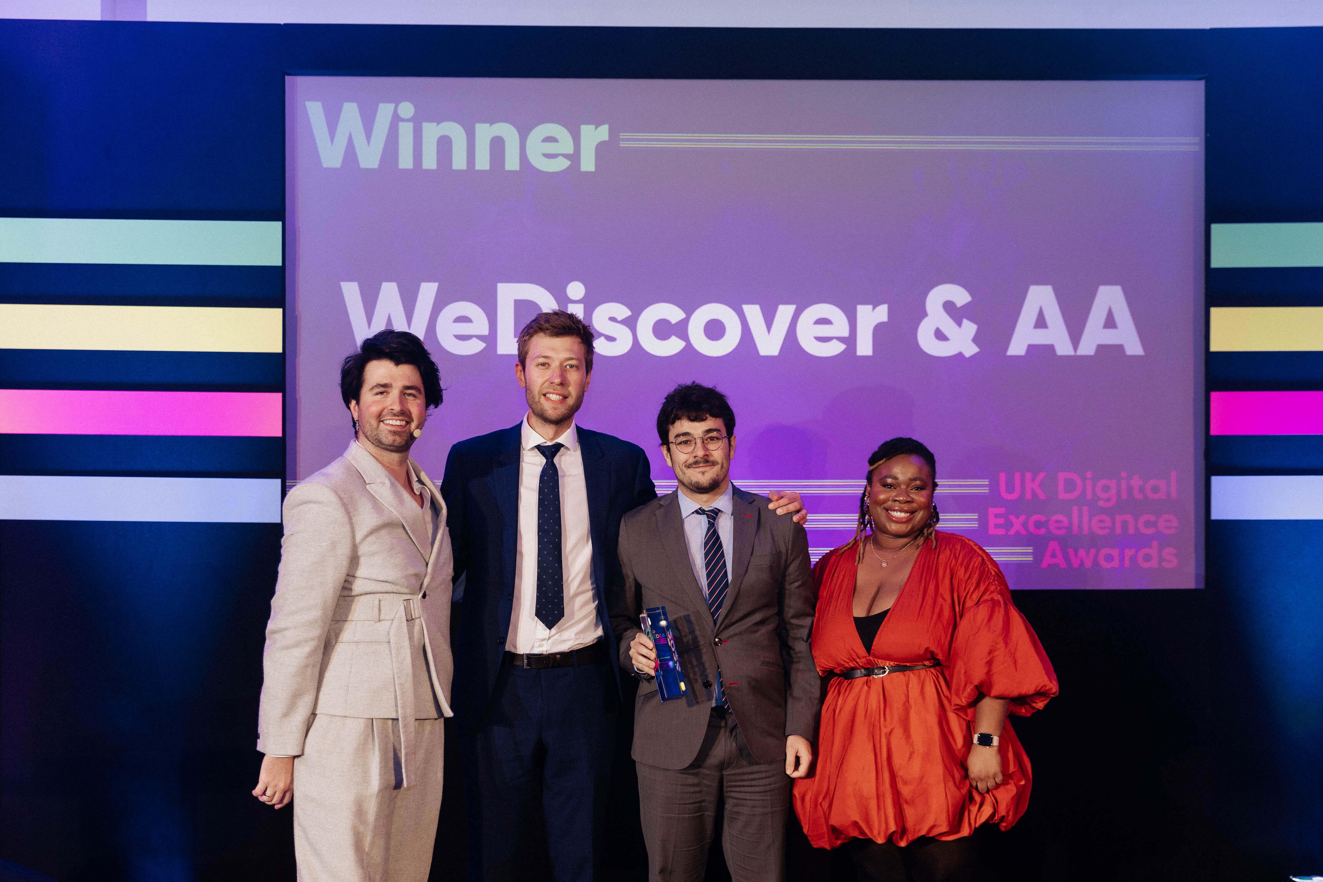 Win at the UK Digital Excellence Awards 2024 - WeDiscover